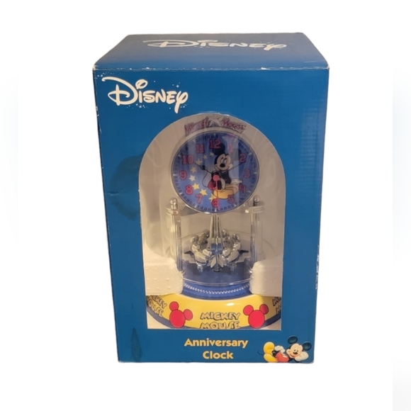 Disney | Other | Disney Mickey Mouse Anniversary Clock Porcelain Base ...